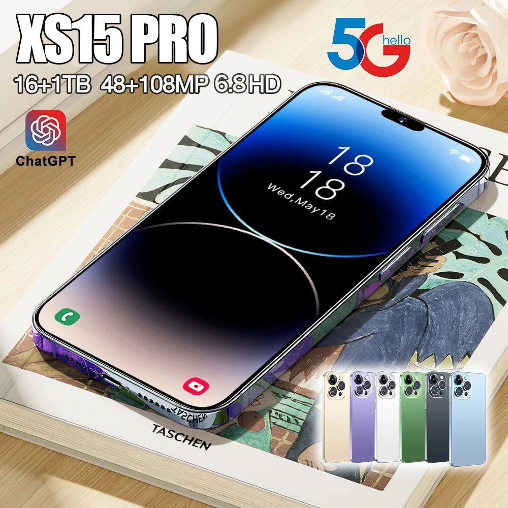 XS15 Pro Smartphone Tela Cheia, 16GB + 1TB, 6,8 \ - Ofertão Mais